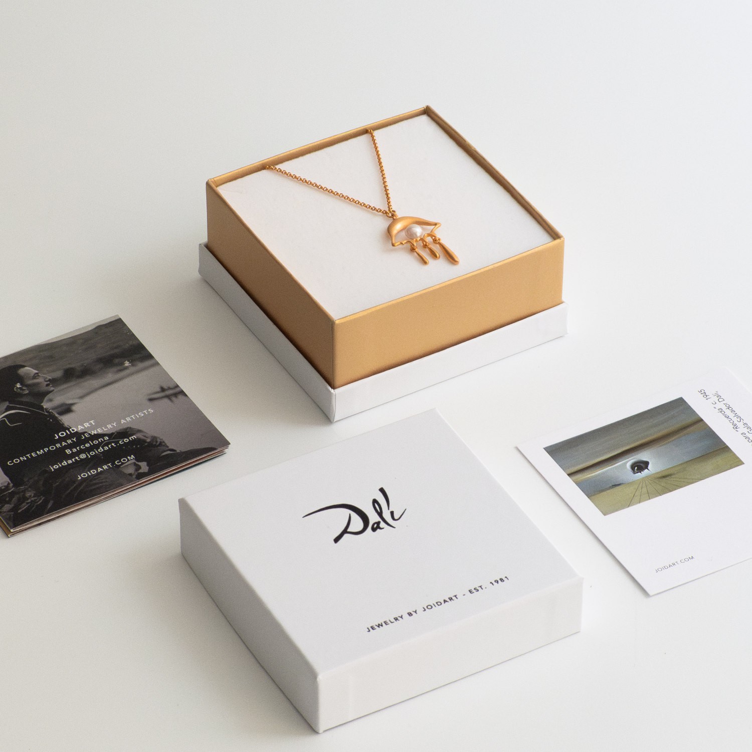Golden necklace DALÍ, JEWELRY BY JOIDART eye | Joidart
