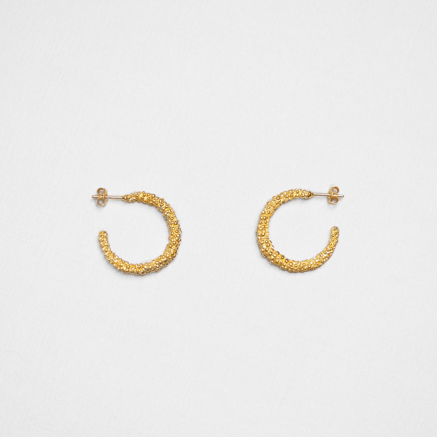 Large Golden Hoops STARDUST | Joidart