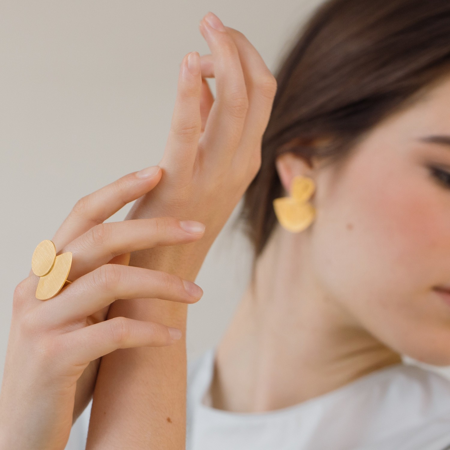 Women's golden ring VENUS collection | Joidart