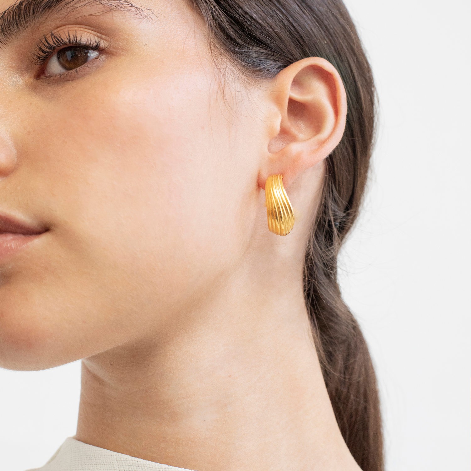 Aros abiertos dorados ONARIA | Joidart