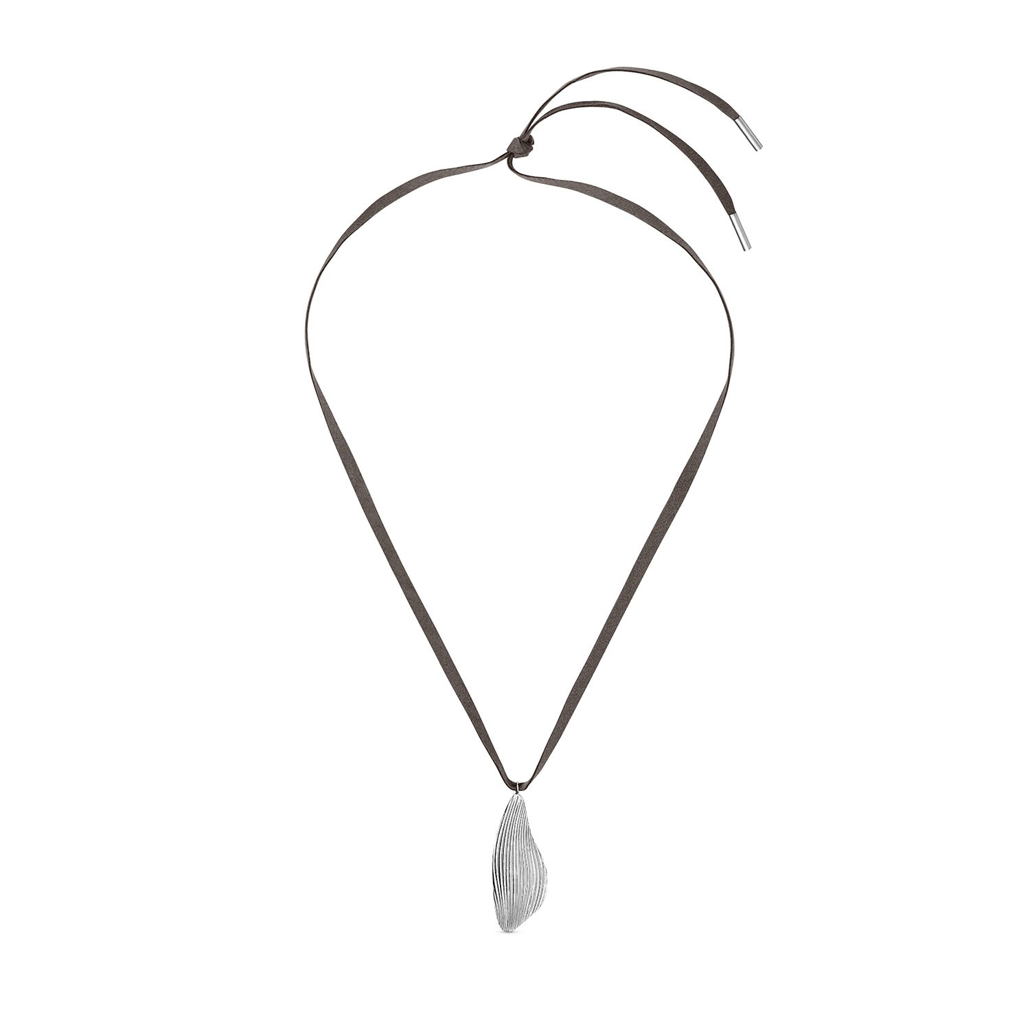Collar plateado con cordón ONARIA | Joidart