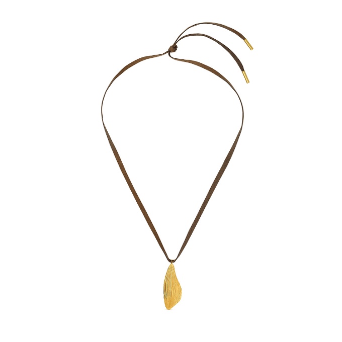 Golden necklace with cord ONARIA | Joidart