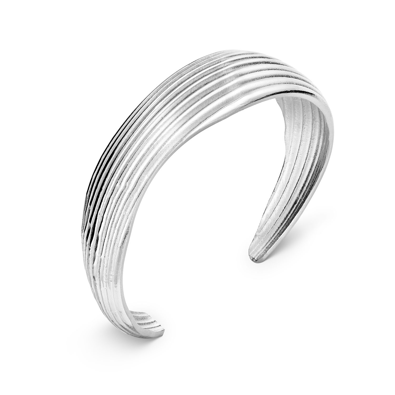 Pulsera abierta plateada ONARIA | Joidart
