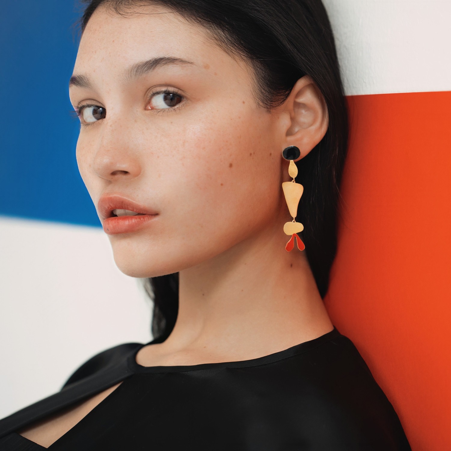 MIRÓ JEWELRY Golden earrings inspired by Personnage | Joidart