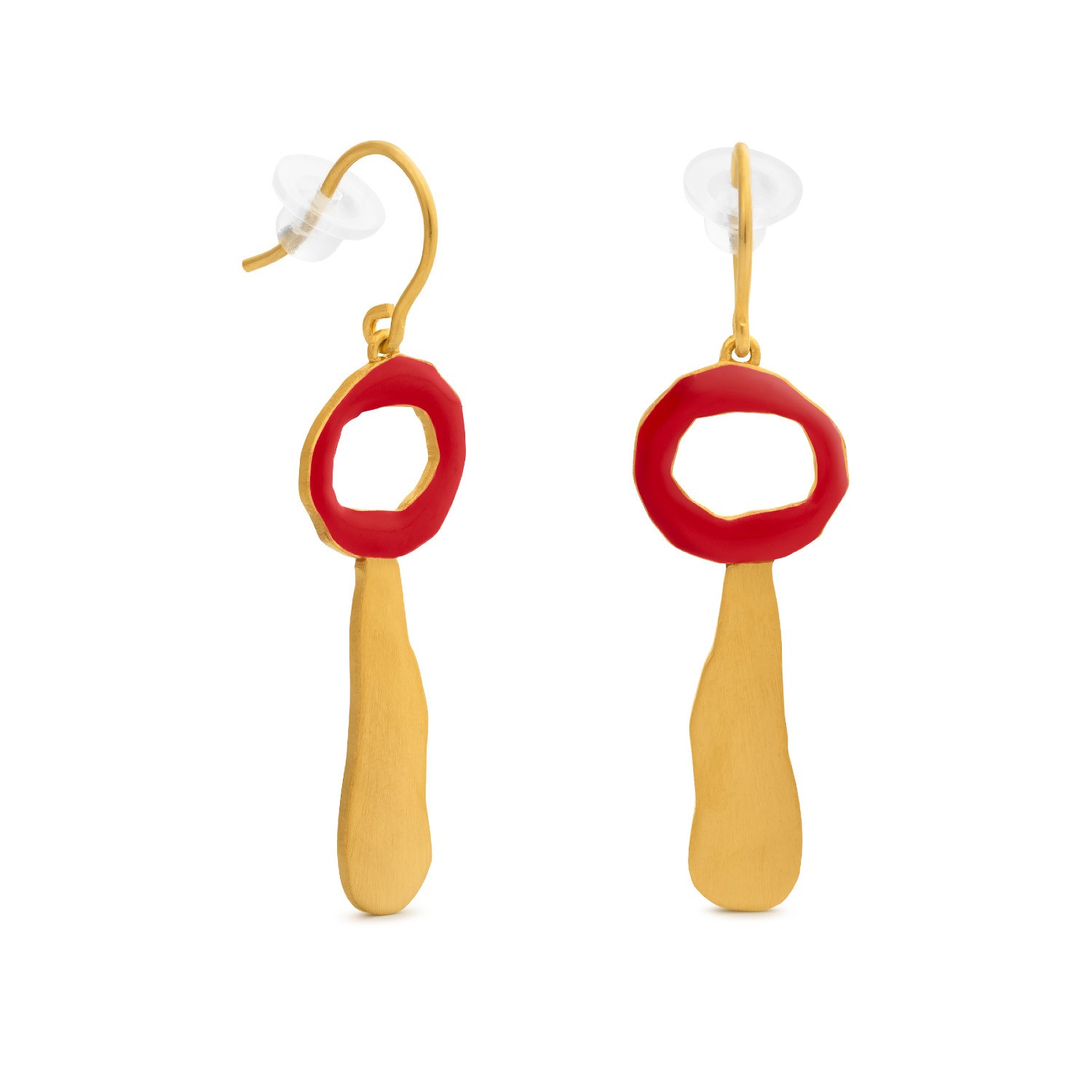 MIRÓ JEWELRY Golden earrings inspired by Untitled | Joidart
